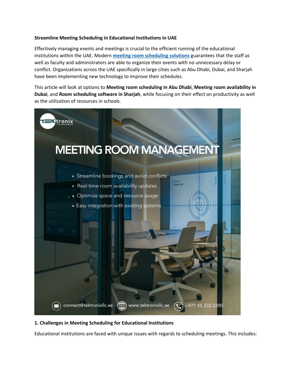 PPT - Streamline Meeting Scheduling in Educational Institutions in UAE ... PPT - Streamline Meeting Scheduling in Educational Institutions in UAE ...