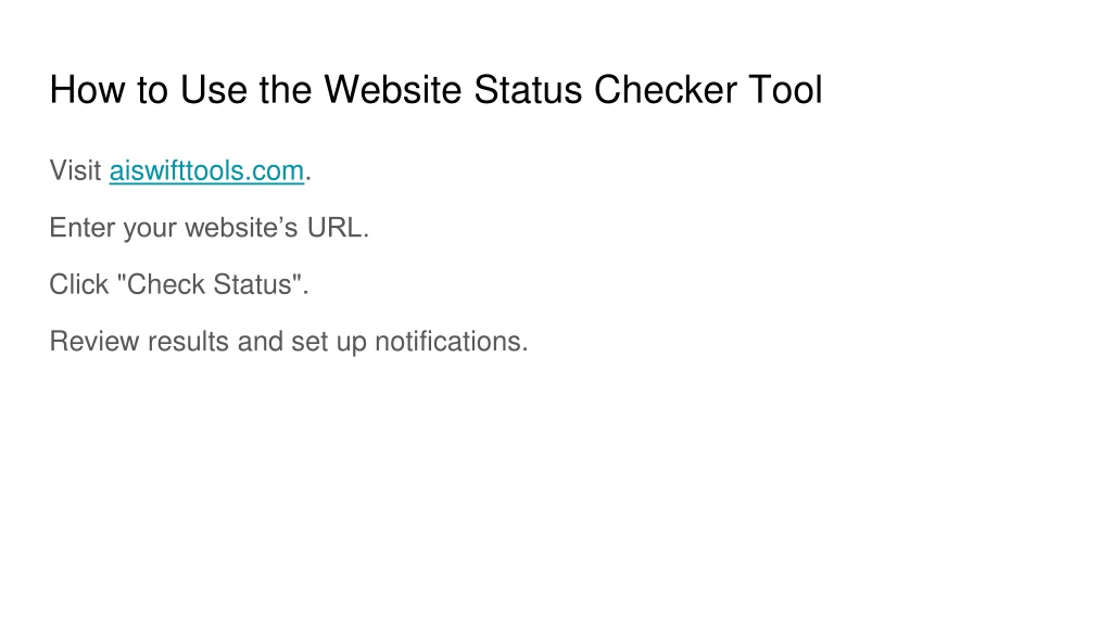 PPT - Why Every Website Owner Needs a Website Status Checker Tool PowerPoint Presentation - ID ...