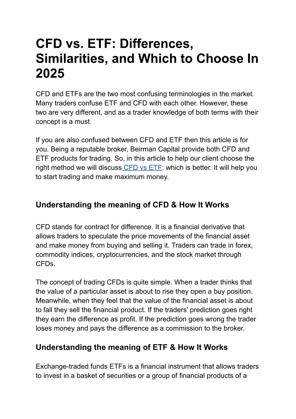 PPT - CFD vs. ETF: Differences, Similarities, and Which to Choose In ... PPT - CFD vs. ETF: Differences, Similarities, and Which to Choose In ...
