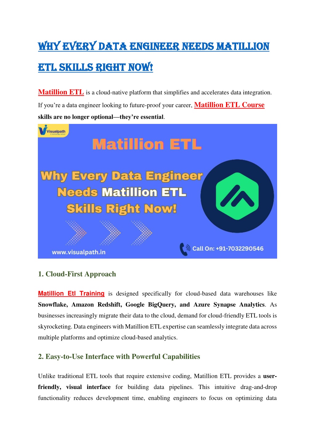 PPT - Matillion Online Course in India | Matillion online Training ...