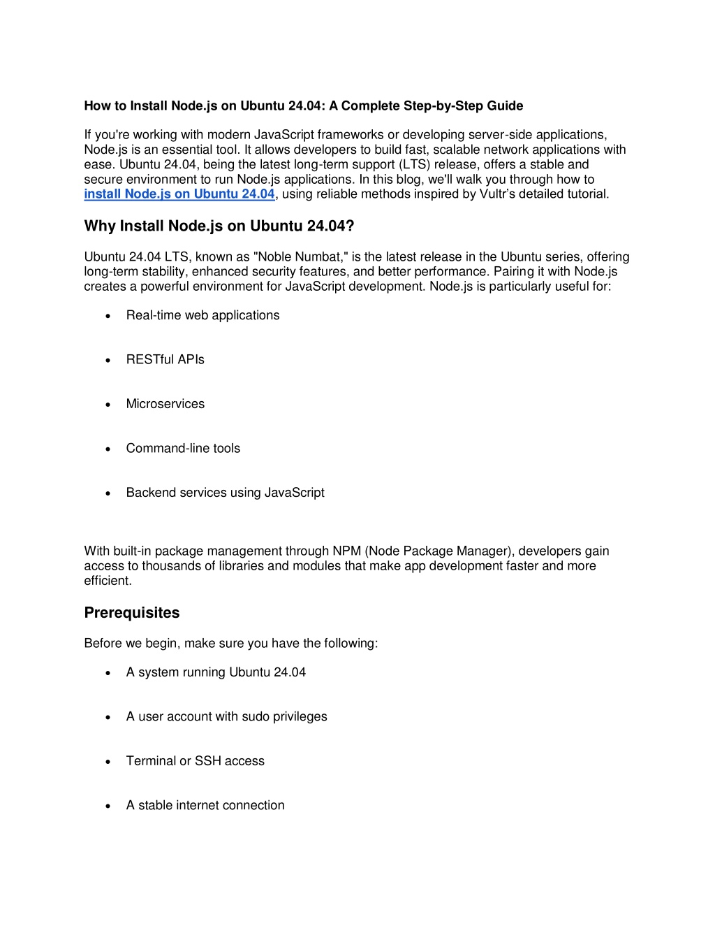 PPT - How to Install Node.js on Ubuntu 24.04 A Complete Step-by-Step Guide PowerPoint ...