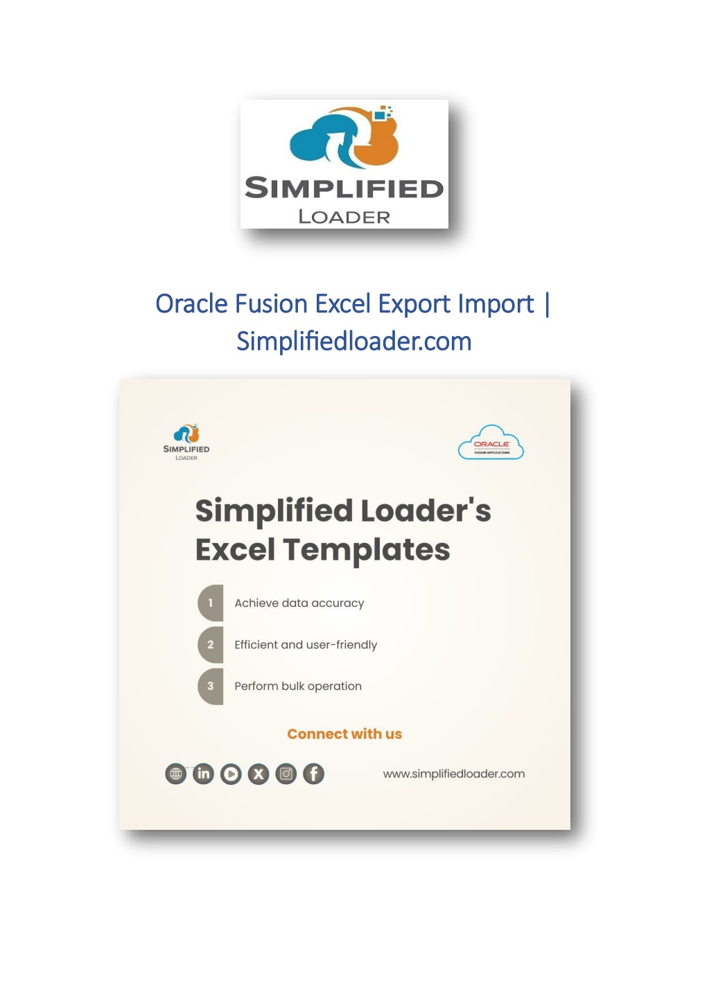 PPT - Oracle Fusion Excel Export Import | Simplifiedloader.com PowerPoint Presentation - ID:14500229