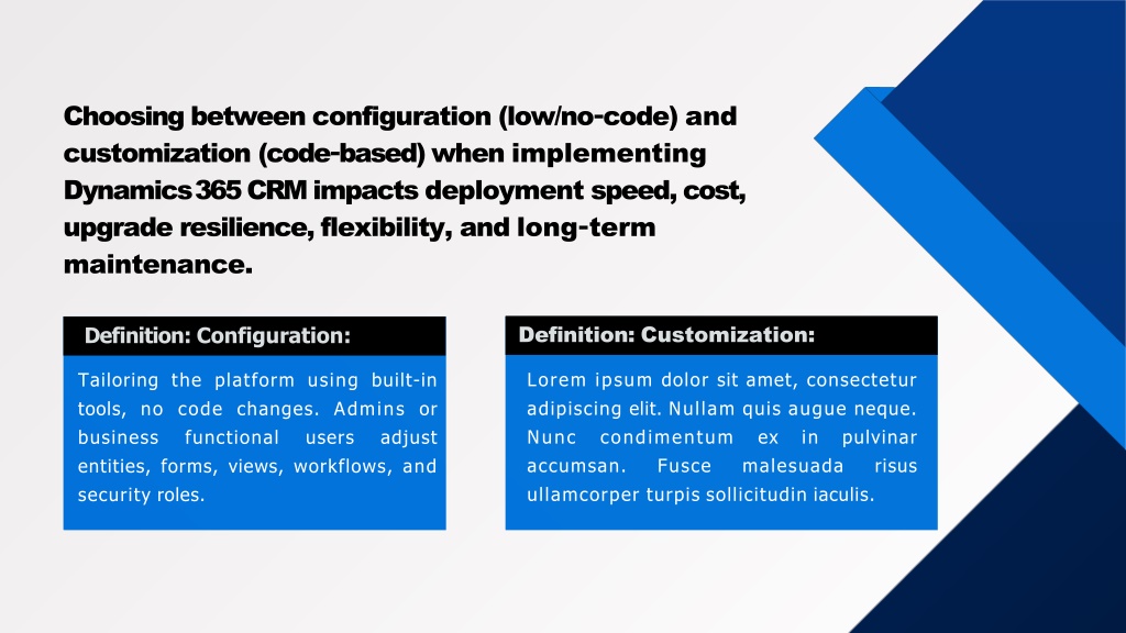 PPT - Configuration vs Customization in Dynamics 365 CRM | Pros & Cons ...